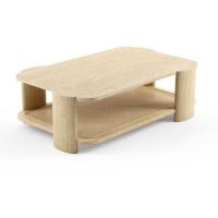 China 120×65×43cm Modern Wooden Coffee Table Space Saving With Open Shelf for sale