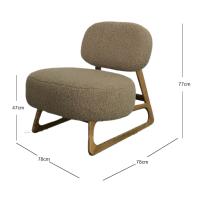 China Sled Style Solid Wood Lounge Chairs Easy Cleaning Contemporary Lounge Chair for sale