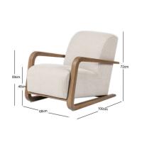 China Solid Wood Mid Century Modern Lounge Chair Stable And Relax 68*100*72cm for sale