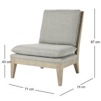 China Independent Cushion Modern Comfortable Chairs No Armrests Long Lasting for sale