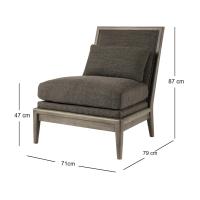 China Eco Friendly Linen Upholstered Lounge Chair With Soft Padded Backrest And Cushion for sale