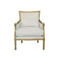China French Country Solid Wood Lounge Chairs Sunshine Resistance Farmhouse Accent Chair for sale