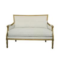 China Solid Wood French Country Lounge Chair 129*72*91cm Stylish For Living Room for sale