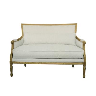 China Solid Wood French Country Lounge Chair 129*72*91cm Stylish For Living Room for sale