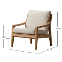 China Linen Cushions Solid Wood Lounge Chairs Stylish Modern Wood Lounge Chair for sale