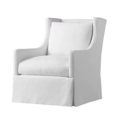 China Elegant Linen Slipcover Upholstered Accent Armchair Easy Cleaning Long Lasting for sale
