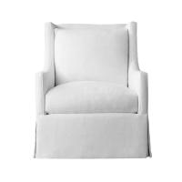 China Elegant Linen Slipcover Upholstered Accent Armchair Easy Cleaning Long Lasting for sale