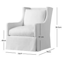 China Elegant Linen Slipcover Upholstered Accent Armchair Easy Cleaning Long Lasting for sale