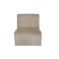 China Soft Corduroy Upholstery Modern Armless Lounge Chair 54*67*60cm Comfortable for sale