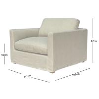 China Modern Upholstered Club Chair Comfort Upholstered Club Chair With Deep Seat Cushion for sale