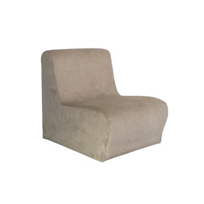 China Soft Corduroy Upholstery Modern Armless Lounge Chair 54*67*60cm Comfortable for sale