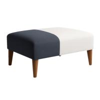 China Contrast Fabric Solid Wood Bench Living Room Modern Upholstered Bench for sale