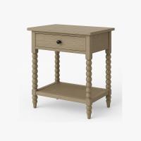 China Beautifully Solid Wood Nightstand With Bobbin Legs And Storage Drawer for sale