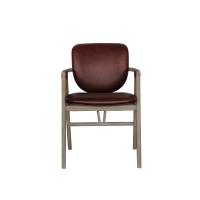 China Home Solid Wood Upholstered Dining Chairs Leather Dustproof Mid Century Solid Wood Chair for sale