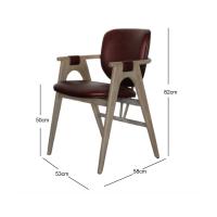 China Home Solid Wood Upholstered Dining Chairs Leather Dustproof Mid Century Solid Wood Chair for sale