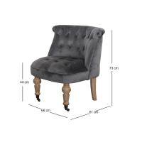China Stable Dining Room Velvet Tufted Accent Chair With Carved Wooden Legs for sale