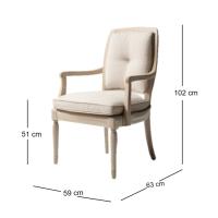 China Linen Tuft Wooden Padded Dining Chairs Dust Proof UV Protection Household for sale