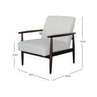 China Mid Century Solid Wood Lounge Chair Comfort With Upholstered Seat And Back for sale