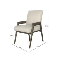 China Contemporary Solid Wood Accent Chair With Upholstered Seat And Angled Frame for sale