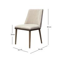 China Lightweight Solid Wood Upholstered Dining Chairs Easy Cleaning Wooden Padded Dining Chairs for sale