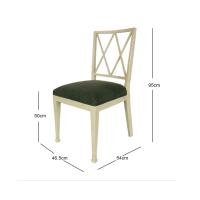 China Geometric Back Wooden Cushioned Dining Chairs Stylish Moisture Resistance for sale