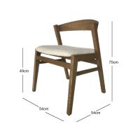 China Contemporary Designer Dining Chair with Curved Back and Soft Cotton Cushion – Armrest-Free for sale