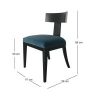 China Designer Curved Back Dining or Lounge Chair with Plush Velvet Upholstered Seat for sale