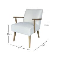 China Lambswool Upholstered Dining Room Chairs With Armrests And Solid Wood Legs for sale