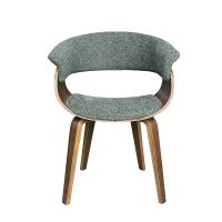 China Upholstered Bentwood Dining Chair Modern Design Curved Wood 62×52×79cm for sale