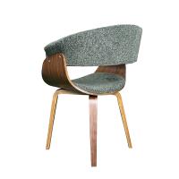China Upholstered Bentwood Dining Chair Modern Design Curved Wood 62×52×79cm for sale