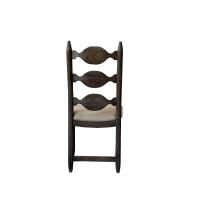China Vintage Solid Wood Dining Room Chairs 48×57×105.5cm Soft With Carved Ladder Back for sale