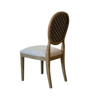 China 47×59×96cm Solid Wood Upholstered Dining Chairs French Oval Back Dining Chair for sale