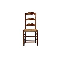 China Beautifully Modern Rustic Ladder Back Dining Chair With Woven Rush Seat for sale