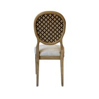 China 47×59×96cm Solid Wood Upholstered Dining Chairs French Oval Back Dining Chair for sale