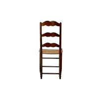 China Beautifully Modern Rustic Ladder Back Dining Chair With Woven Rush Seat for sale