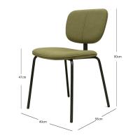 China Modern Metal Frame Upholstered Dining Chair Moisture Proof Beautiful And Stylish for sale