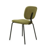 China Modern Metal Frame Upholstered Dining Chair Moisture Proof Beautiful And Stylish for sale