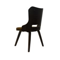China Upholstered Curved Wood Dining Chair 52×56×91cm Contemporary Long Lasting for sale