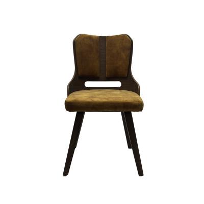 China Upholstered Curved Wood Dining Chair 52×56×91cm Contemporary Long Lasting for sale