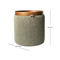 China Multi Functional Solid Wood Ottoman Upholstered Storage Ottoman With Removable Tray for sale