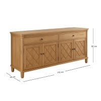 China Beautifully Solid Wood Chest Of Drawers Natural Oak Sideboard Buffet Cabinet for sale