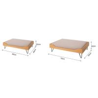 China Metal Frame Elevated Pet Bed With Linen Cushion Washable For Dong And Cat for sale