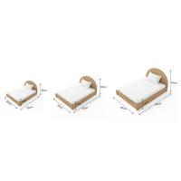 China Arch Headboard Wooden Dog Bed Warmth And Hygiene With Elevated Design for sale