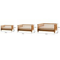 China Eco Friendly Wooden Pet Beds Hygiene Linen Cushion Solid Wood Dog Bed for sale