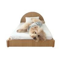 China Arch Headboard Wooden Dog Bed Warmth And Hygiene With Elevated Design for sale