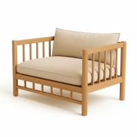 China Mid Century Wooden Platform Dog Bed Easy Cleanup With Removable Cushion for sale