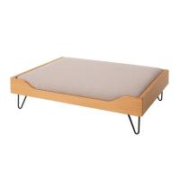China Metal Frame Elevated Pet Bed With Linen Cushion Washable For Dong And Cat for sale