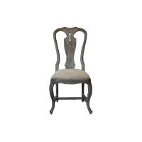 China French Vintage Carved Dining Chair with Upholstered Seat for sale