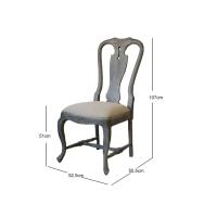 China French Vintage Carved Dining Chair with Upholstered Seat for sale