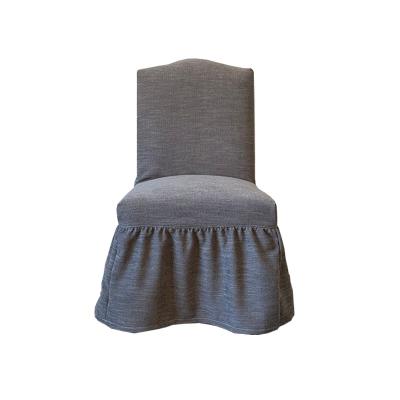 China Skirted Slipcover Dining Chair with Upholstered Seat and Back for sale